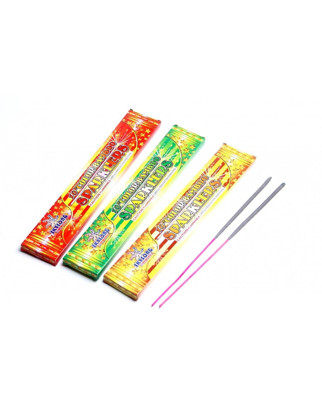 10" Colour Bamboo Sparklers - USA Fireworks